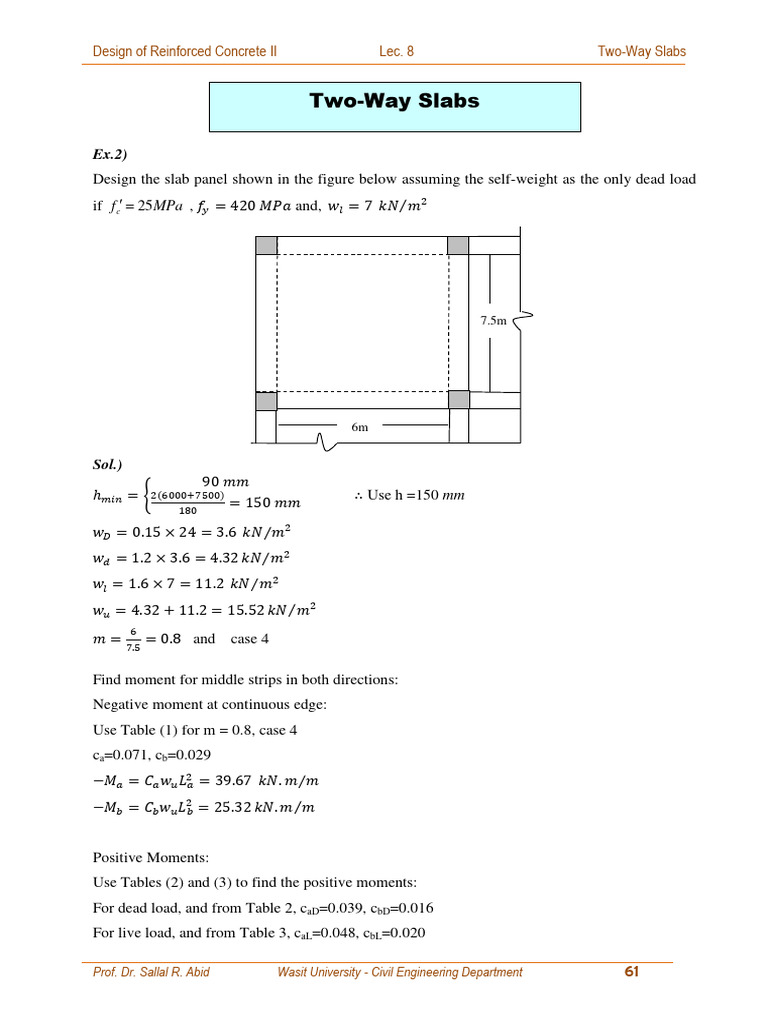 Two Way Slabs - pdf2 | PDF | Building | Building Technology