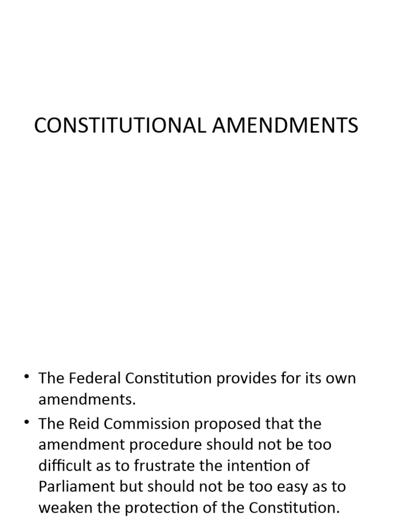 Constitutional Amendments | PDF | Political Law | Statutory Law