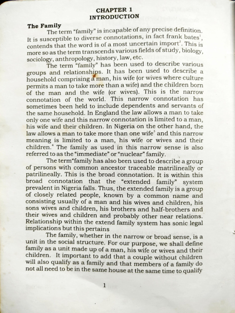 Introduction (Meaning of Family and Marriage) | PDF