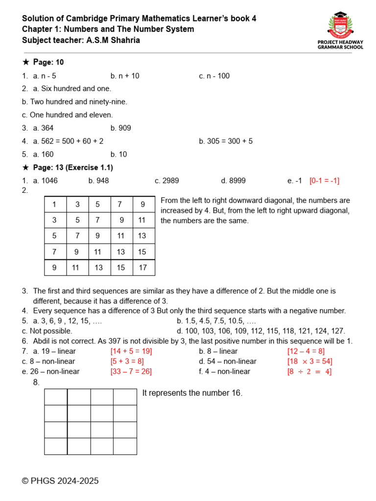 LB Chapter 1 Numbers and The Number System (1) | PDF | Nonlinear System | Mathematics