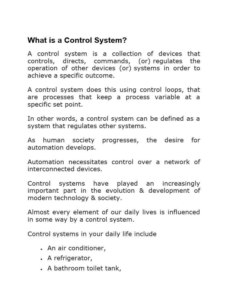 Understanding Control Systems Explained | PDF | Feedback | Control Theory