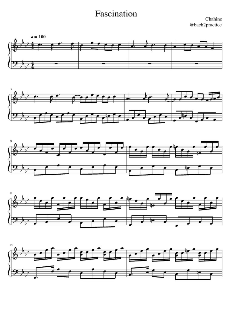Fascination - Original Composition For Piano | PDF