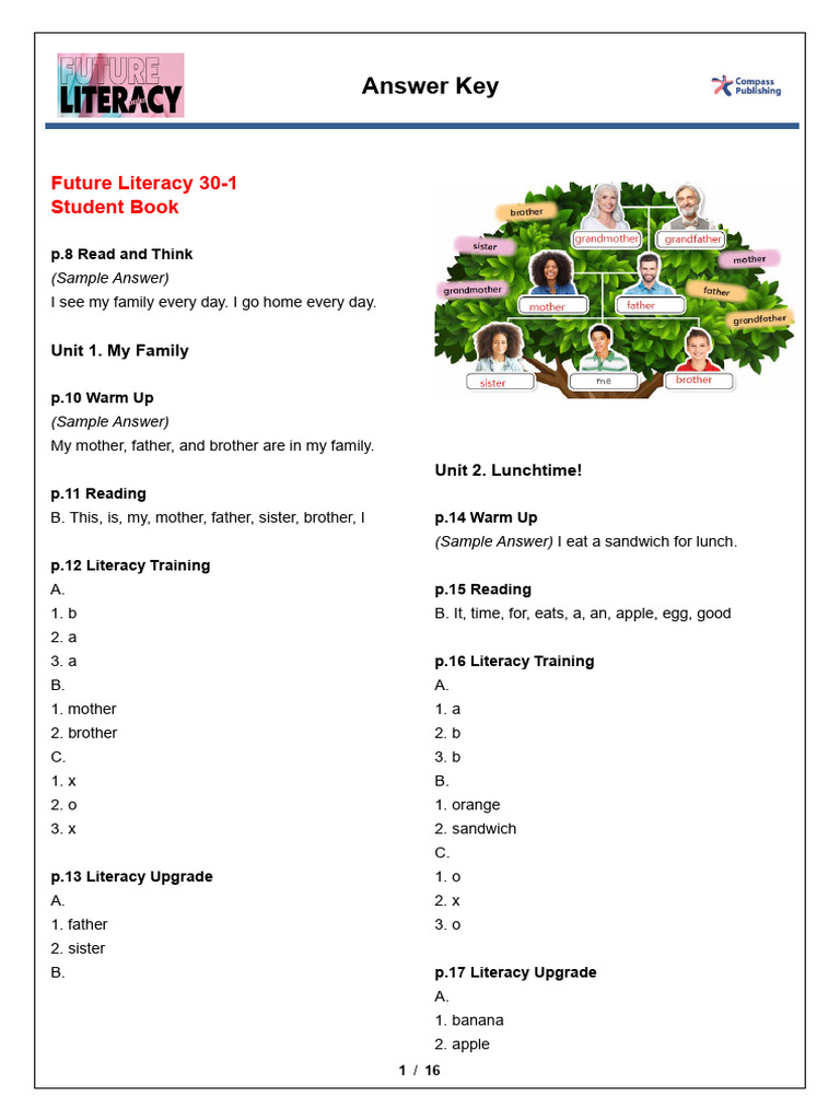 Future Literacy 30-1 Answer Key | PDF | Playground