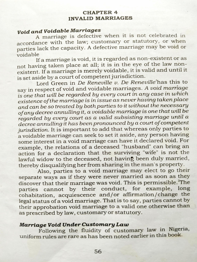 Void and Voidable Marriages | PDF