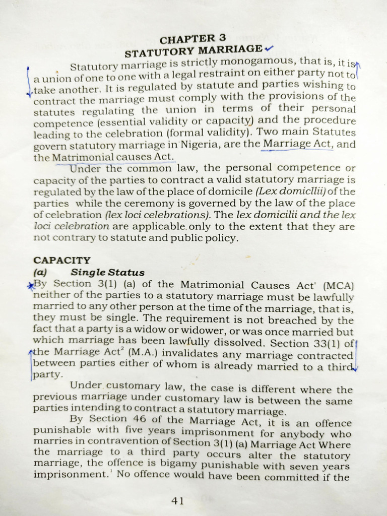 Statutory Marriage | PDF