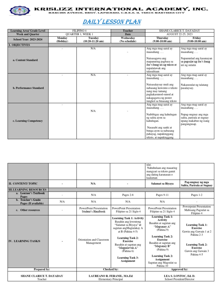 Quarter 1 Week 1 | PDF | Learning | Teachers