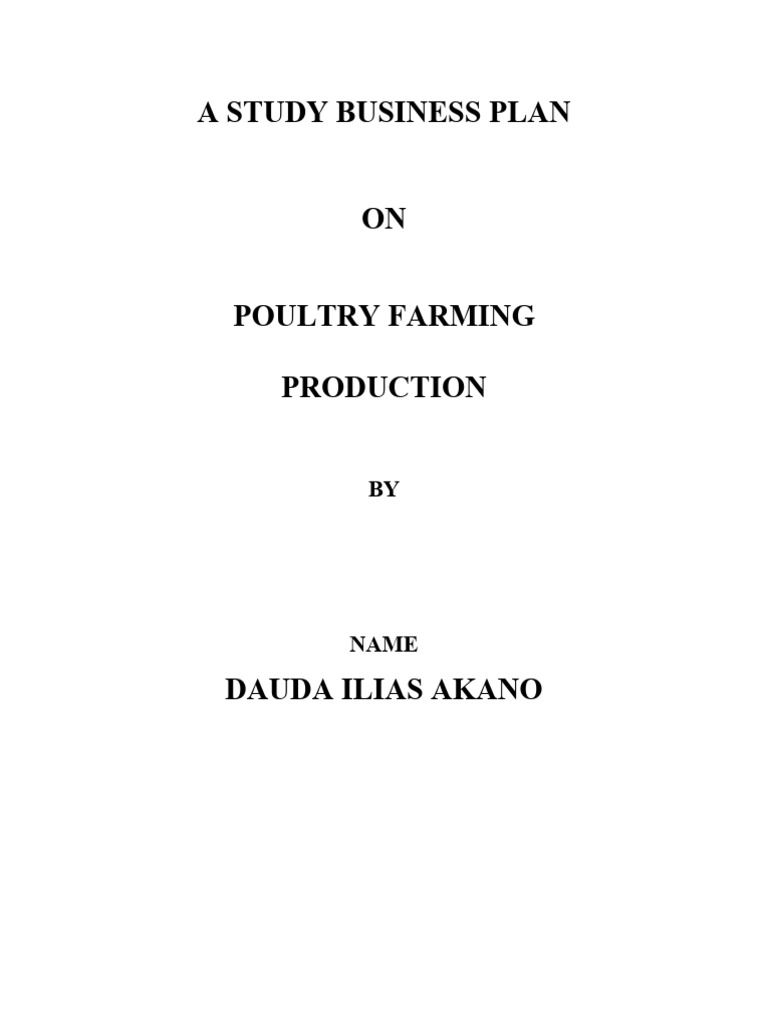 Business Plan Poultry - Farming | PDF | Poultry Farming | Poultry
