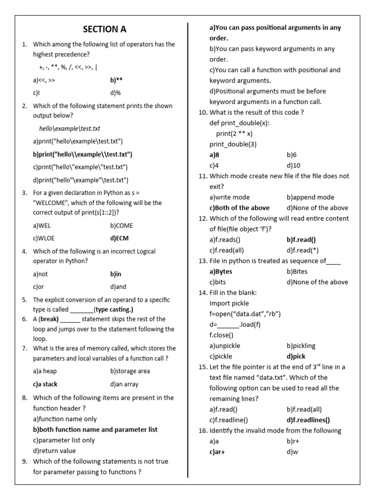 50 Cs Answer Key 020824 Pdf Parameter Computer Programming 9518