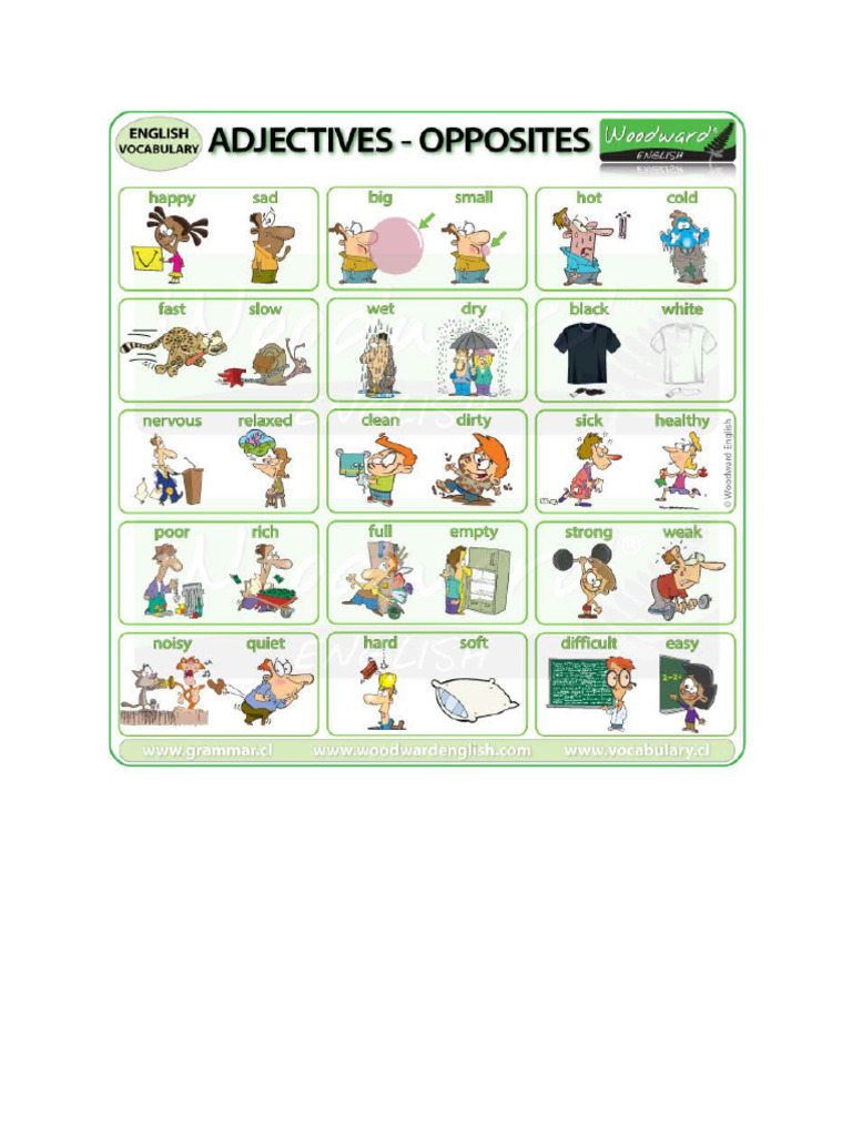 Adjective opposites | PDF