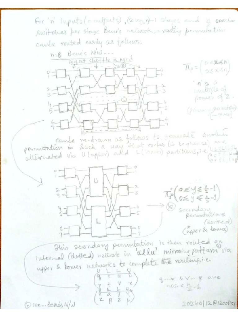 Benes Routing Algorithm | PDF
