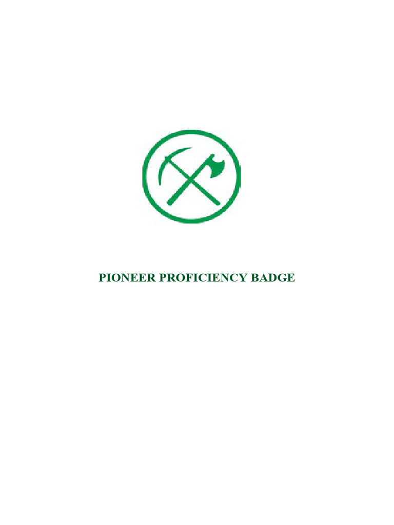 Pioneer Proficiency Badge | PDF | Knot | Ropework