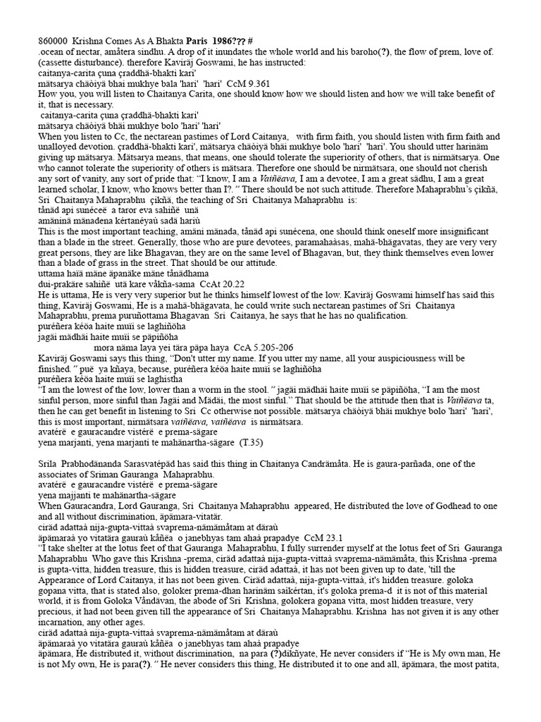 Krishna Comes As A Bhakta Paris | PDF | Bhakti | Krishna