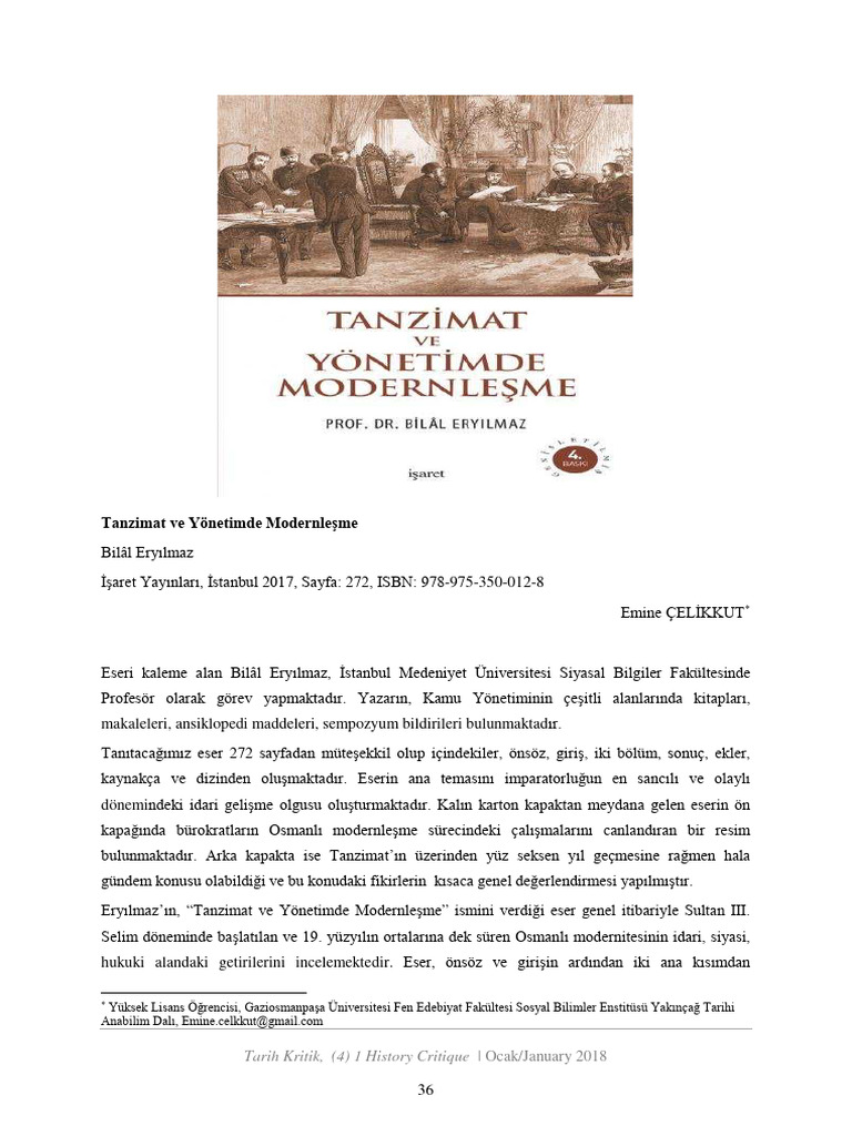 Tanzimat Ve Yonetimde Modernlesme | PDF