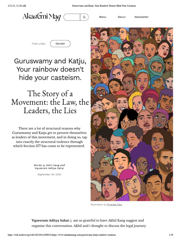 Guruswamy_and_Katju_Your_rainbow_doesnt | PDF | Dalit | Caste