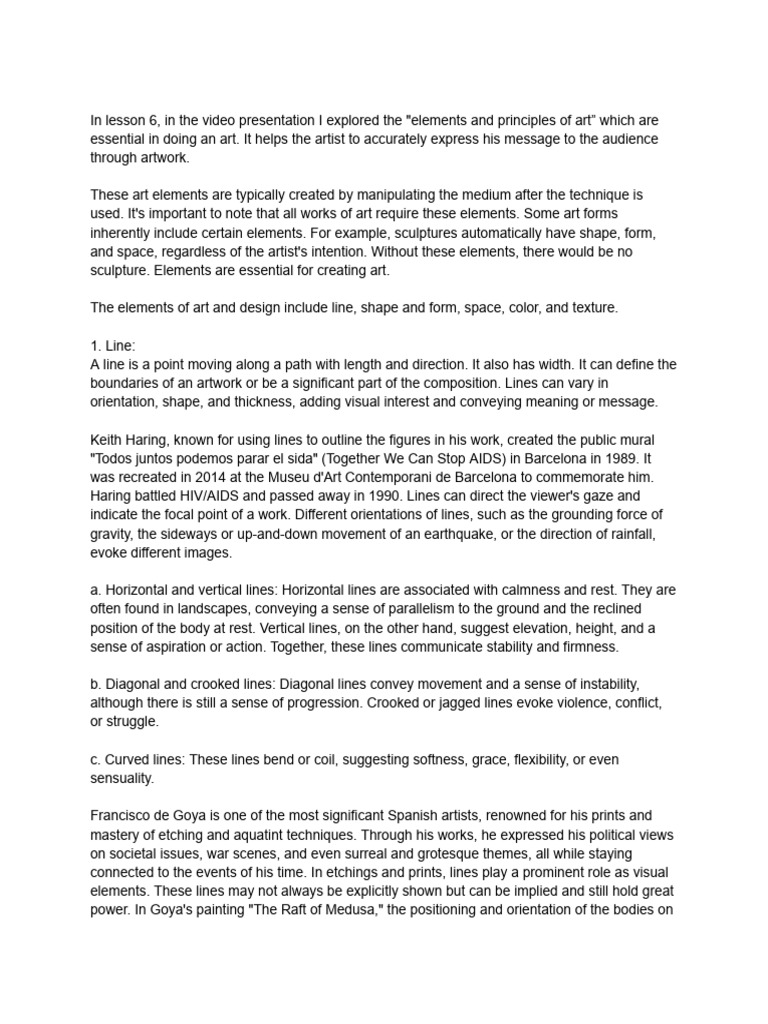 LESSON 6 (Lessons Learned/ Observations) Art Appreciation | PDF ... LESSON 6 (Lessons Learned/ Observations) Art Appreciation | PDF ...