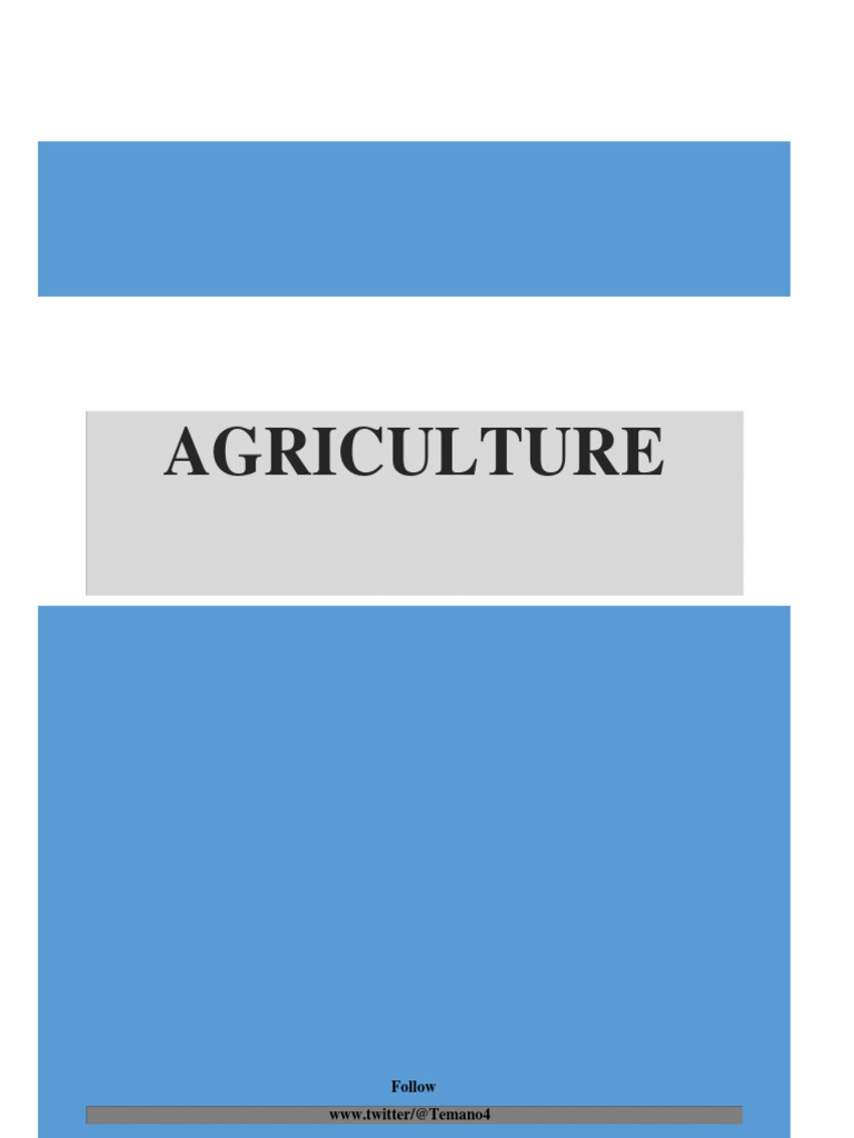 Agriculture Form 1 | PDF | Digestion | Agriculture