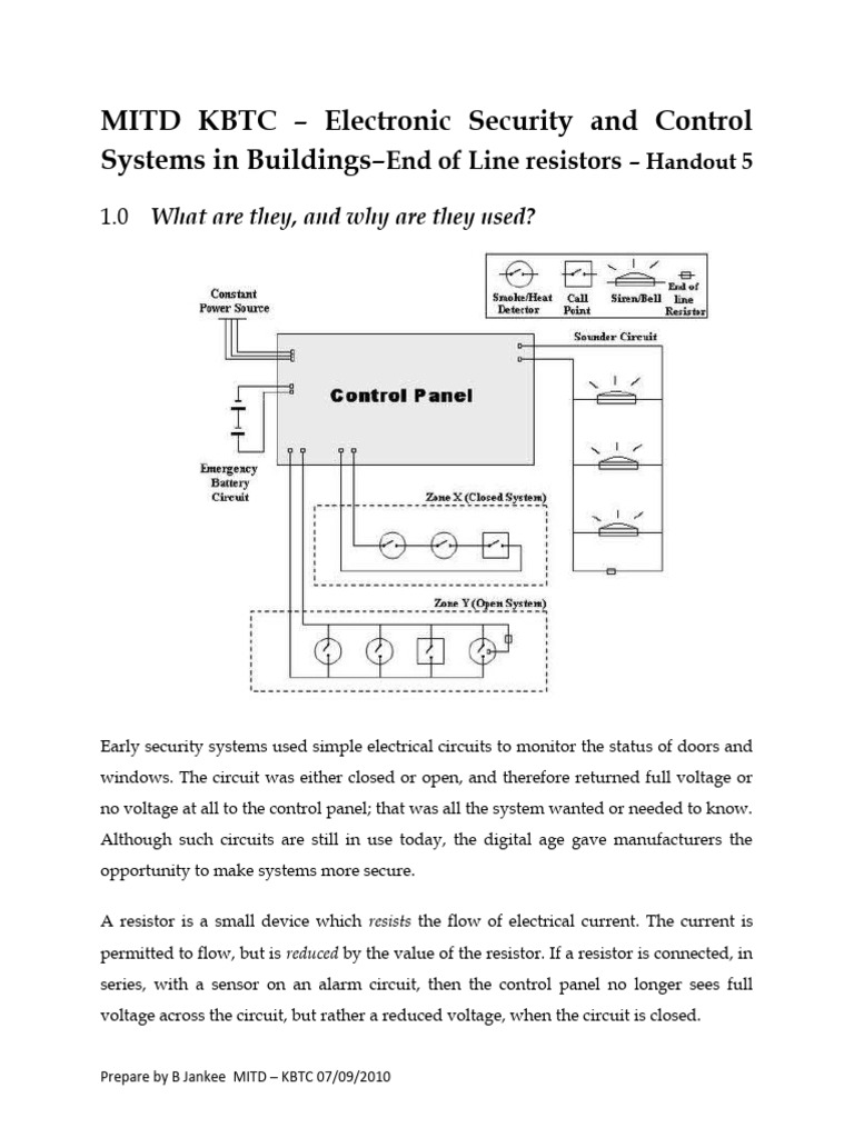 Handout 5 - End of Line Resistors | PDF