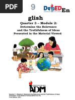 Q3 English 9 Module 3 | PDF | Truth | Learning