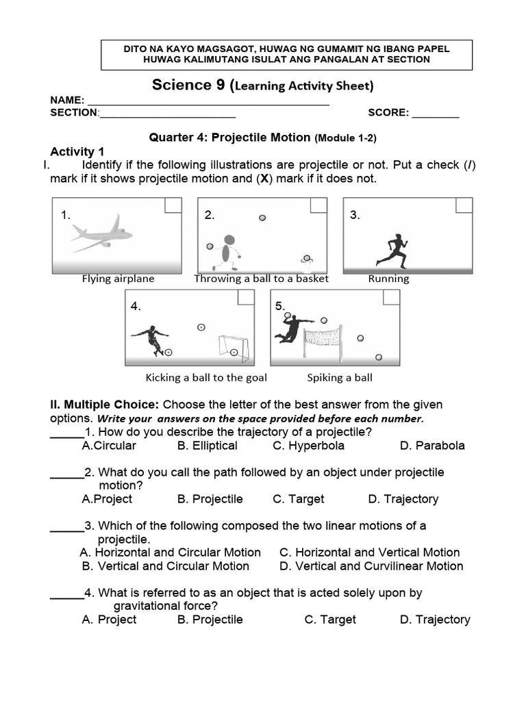 SCIENCE 9 Q4 LAS Week 12 | PDF | Force | Dynamics (Mechanics)