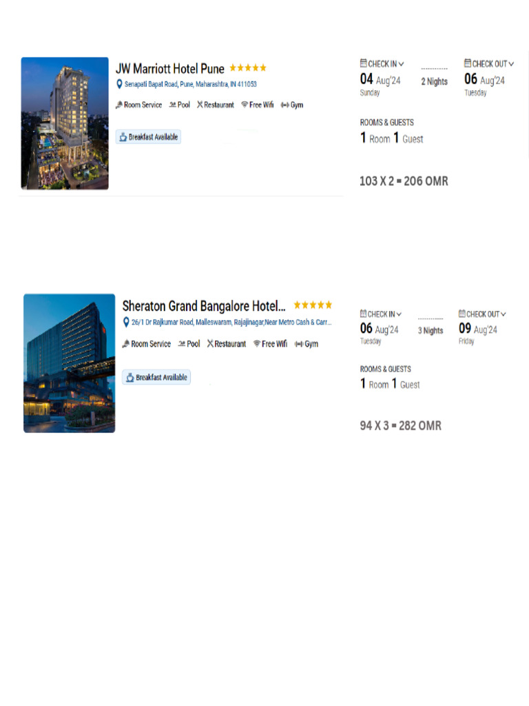 Hotel - Option 1 | PDF