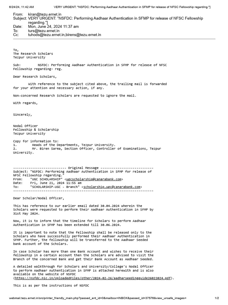 NFSC Fellowship For Research Scholars | PDF | Career & Growth