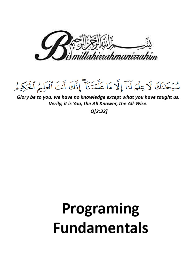 Programming Basics for Beginners | PDF | Integer (Computer Science) | Computer Program
