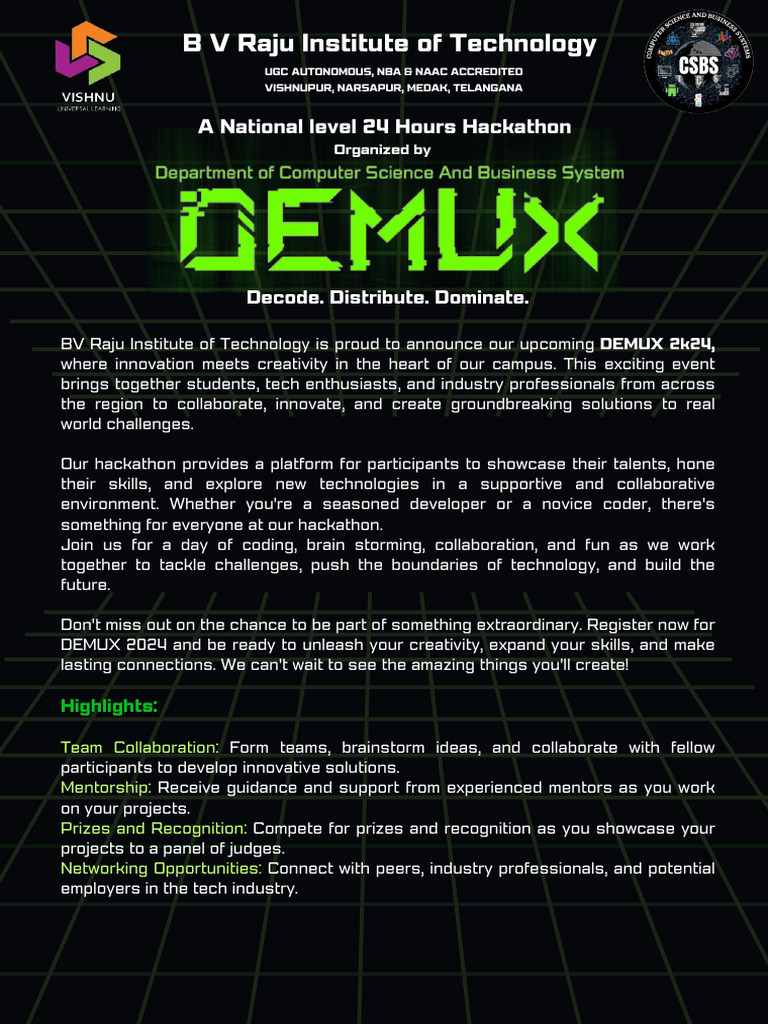 Demux Brochure | PDF | Online And Offline | Mentorship