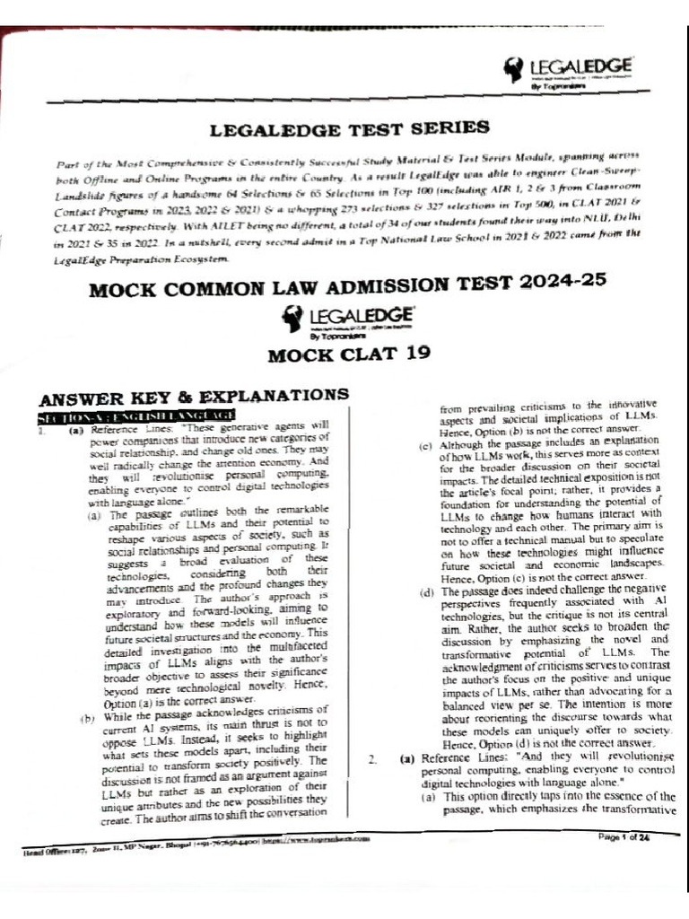 LE-19 Answer Key | PDF