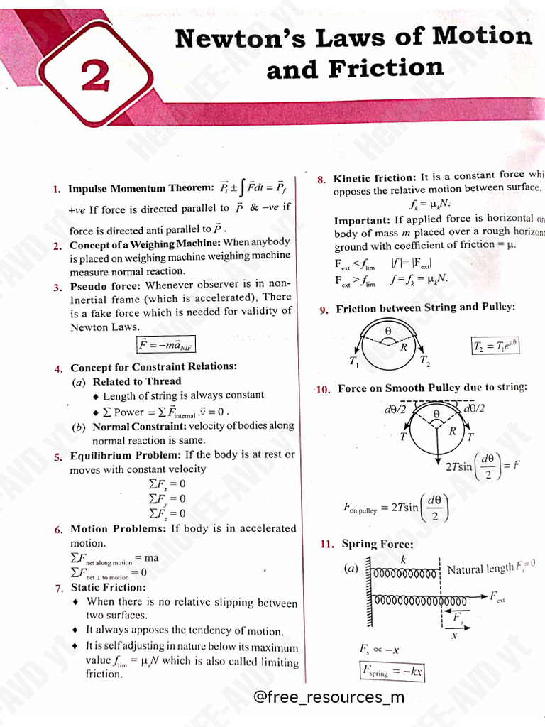 NLM & Friction Supernova Physics @jee - Iit - 1 | PDF
