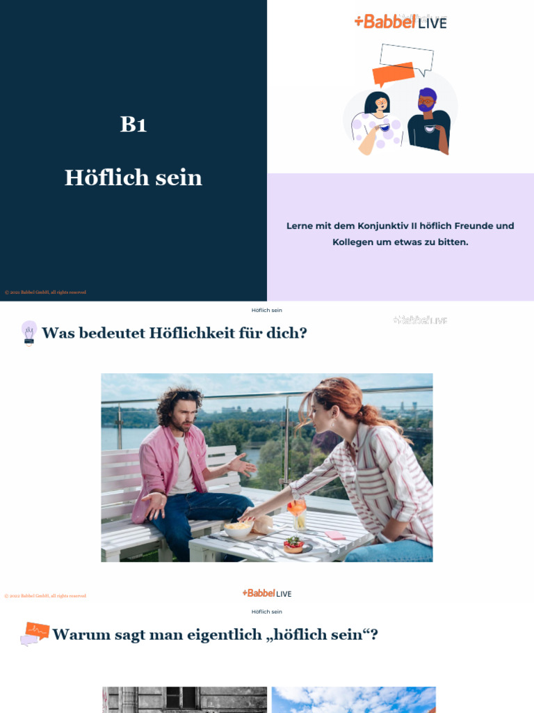 DEU - B1 - 01 Höflich Sein (DONE) | PDF
