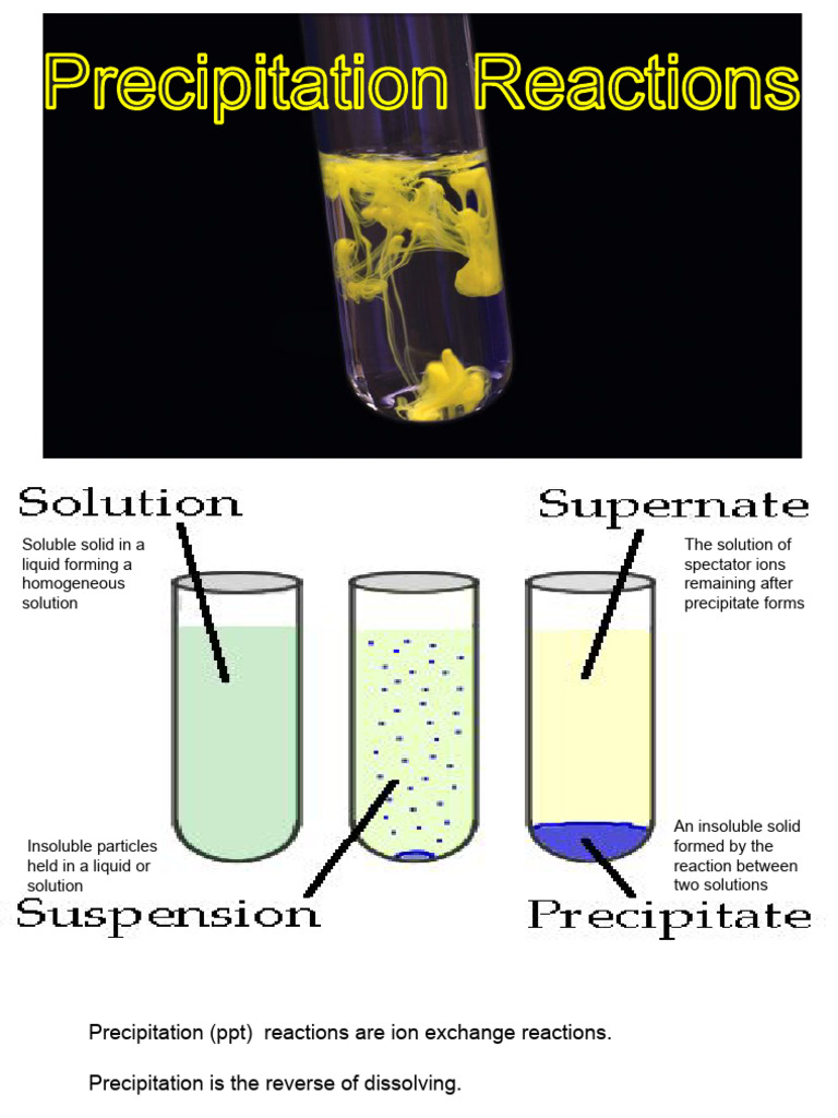 Understanding Precipitation Reactions | PDF | Solubility ...