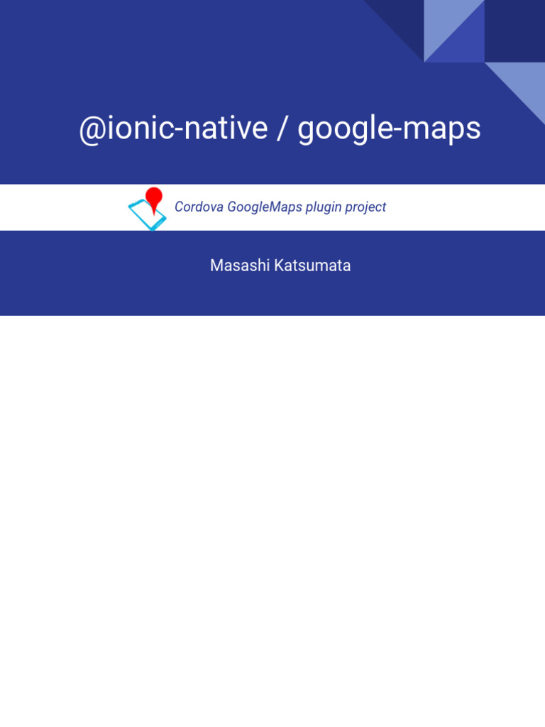 @ionic Native - Google Maps | PDF | Computing | Software Engineering @ionic Native - Google Maps | PDF | Computing | Software Engineering