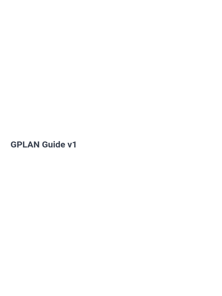 GPLAN Guide v1 | PDF | Vertex (Graph Theory) | Theoretical Computer Science