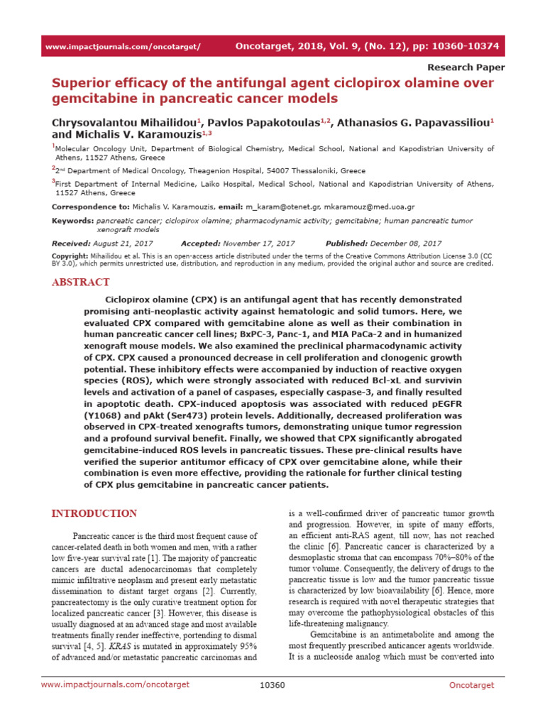 2019-CPX Oral Safety With 40mg | PDF | Pancreatic Cancer | Chemotherapy