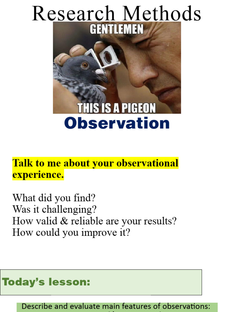 Observation | PDF | Behavior | Sampling (Statistics)