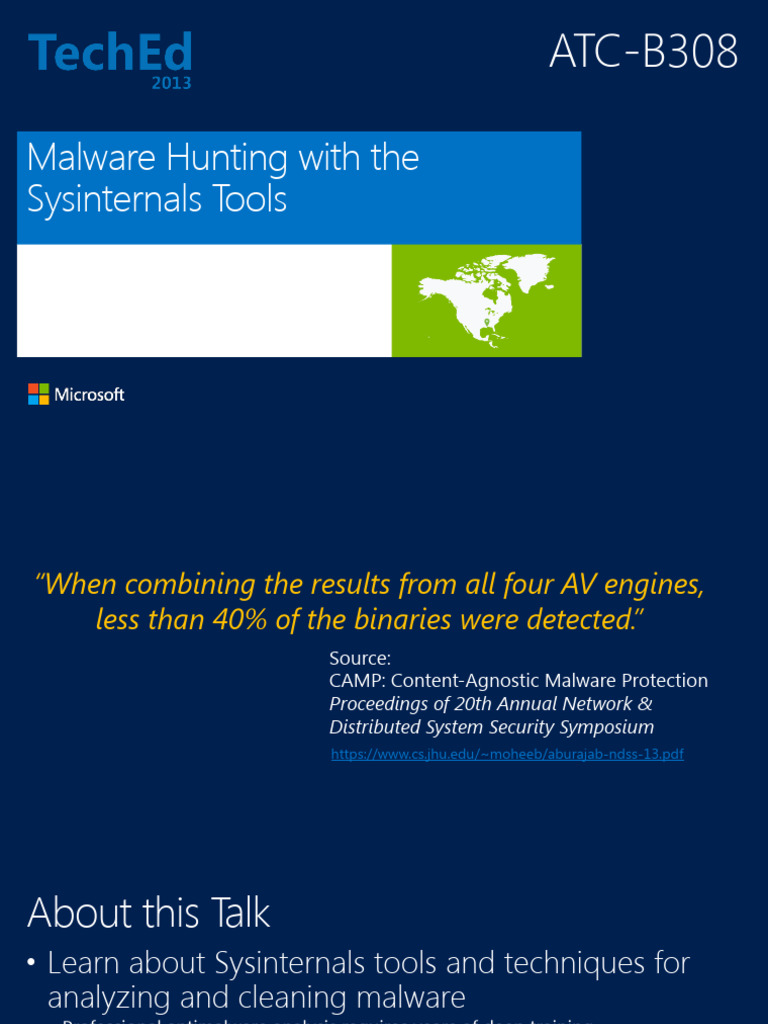 Dokumen - Tips - Malware Hunting With The Sysinternals Tools | PDF | Malware | Computing