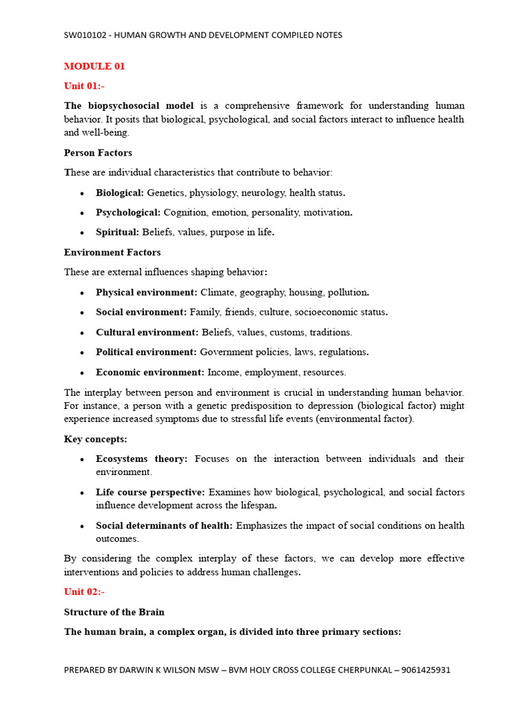 Human Growth and Development Notes | PDF | Childbirth | Classical ...