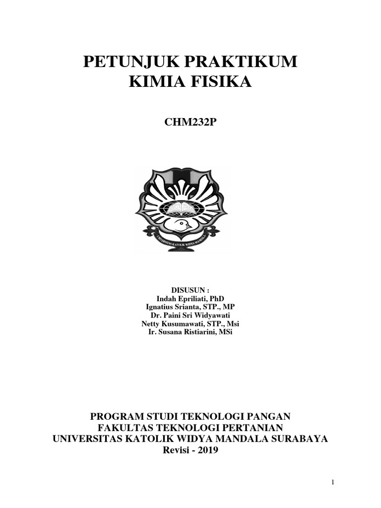 Petunjuk Praktikum Kimia Fisika | PDF | Griya & Taman | Kesehatan Holistik
