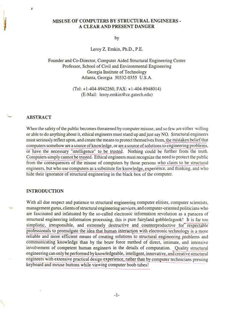 Misuse of Computers - Prof Leroy Z Emkin 1986 | PDF