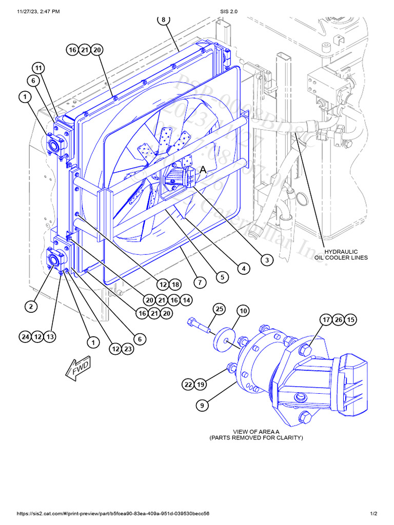 CAT 6015B Hydraulic Oil Cooler Parts | PDF