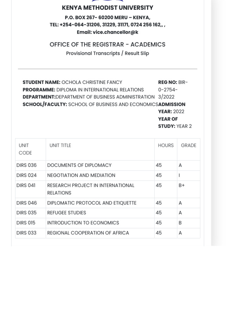 Kenya Methodist University 2 | PDF | Peace | Diplomacy