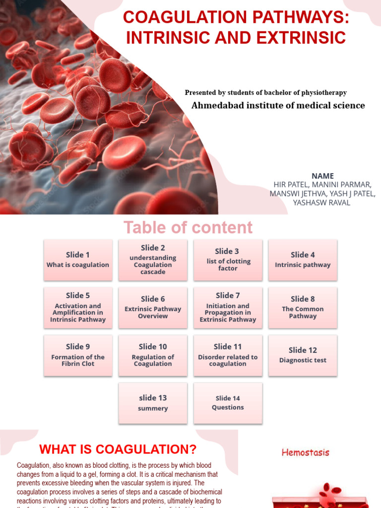 Extrinsic and Intrensic Pathwat of Coagulation Marketing | PDF ...