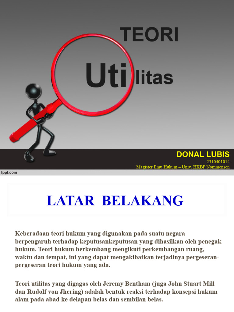 Presentasi Donal - Teori Utilitas | PDF