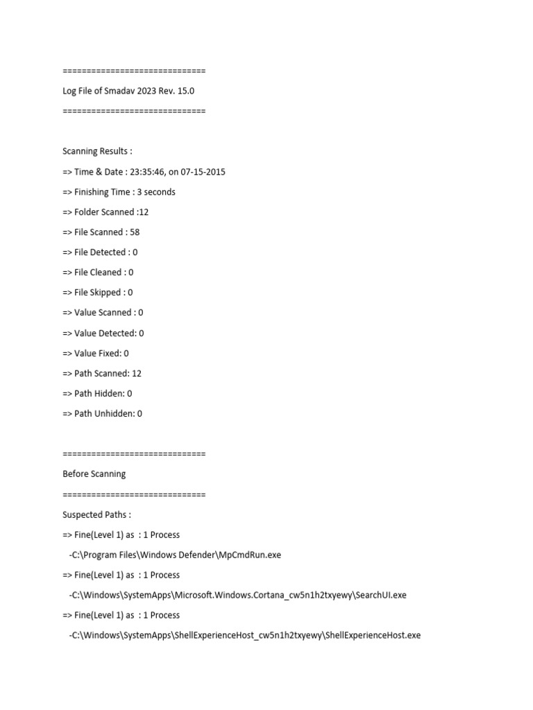 Log File of Smadav 2023 Rev | PDF | Computers