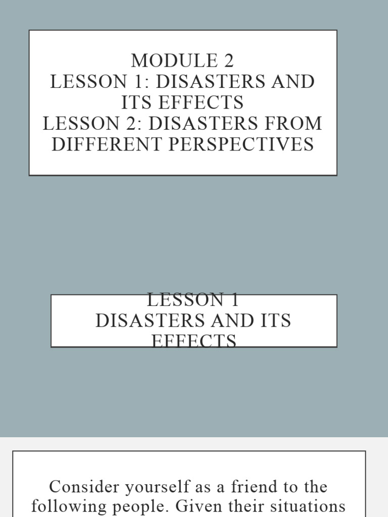 Module 2 Disasters And Its Effects Pdf Psychological Trauma