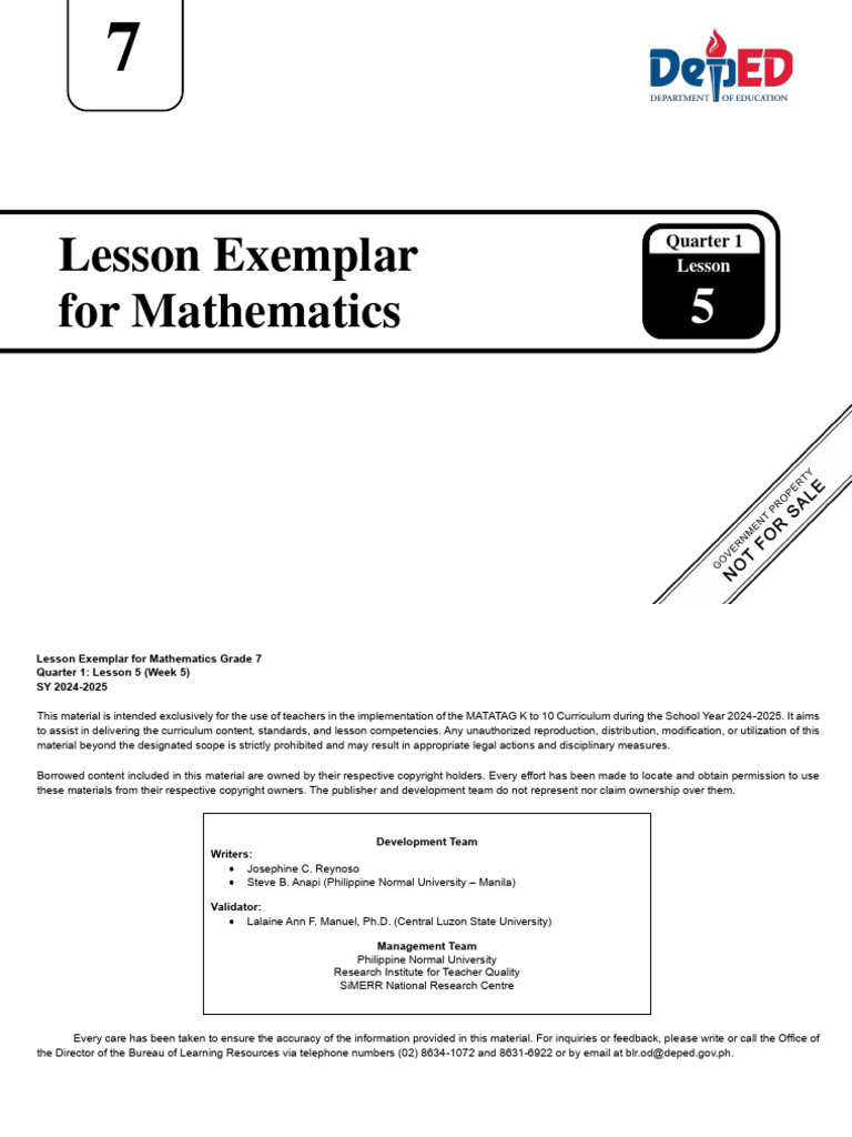 Grade 7 Math Lesson 5: Percentages | PDF | Interest | Prices