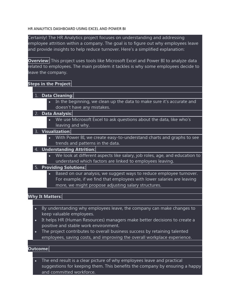 HR Analytics Dashboard for Employee Retention | PDF | Analytics | Turnover (Employment)