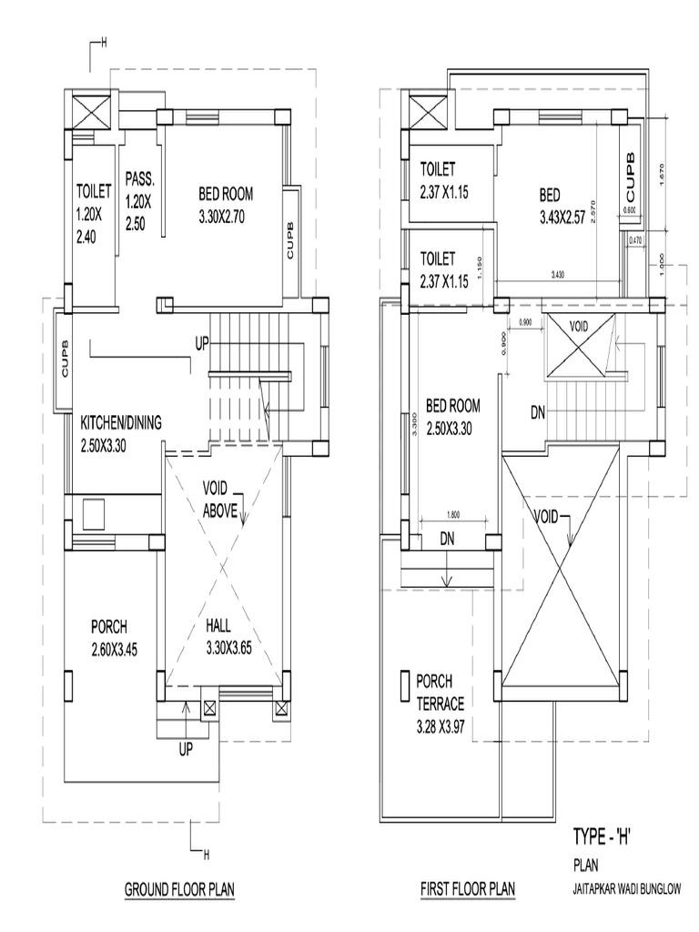 Unit H Type 3 BHK | PDF