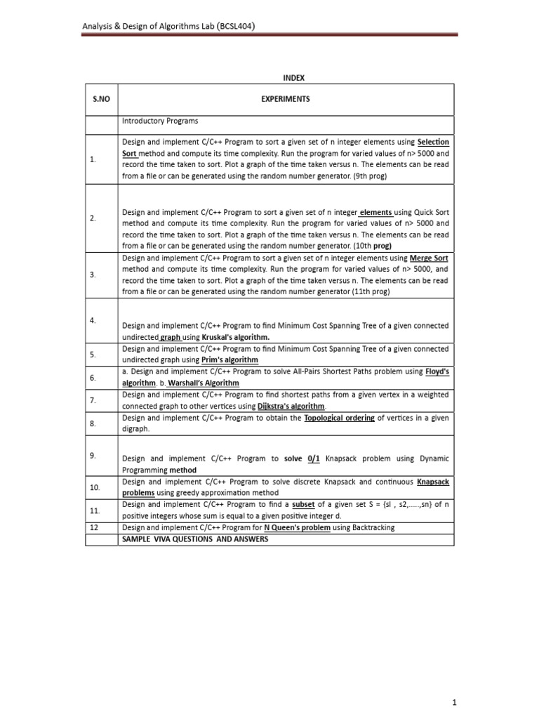 BCSL404 ADA Lab Programs | PDF | Time Complexity | Computational ... BCSL404 ADA Lab Programs | PDF | Time Complexity | Computational ...