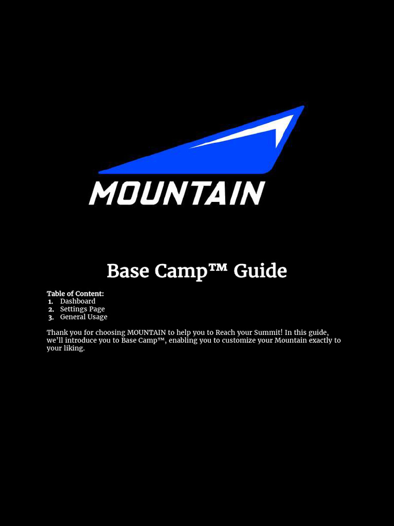 BaseCamp Guide | PDF | Button (Computing) | Information Technology
